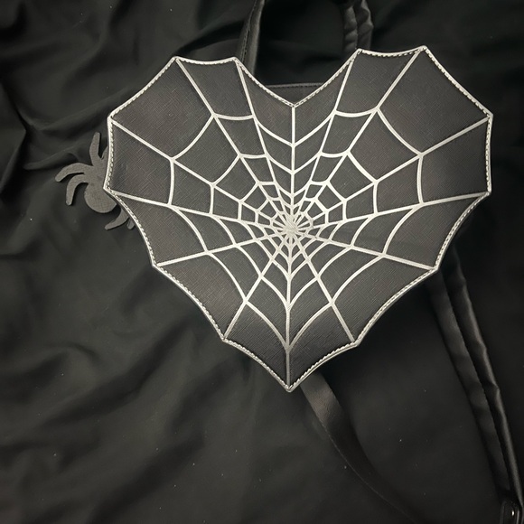 MAD Engine | Bags | Mad Engine Black Heart Spider Web Backpack With ...